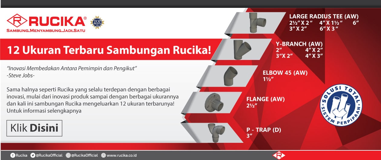 12 Ukuran Terbaru Sambungan Rucika! - RUCIKA